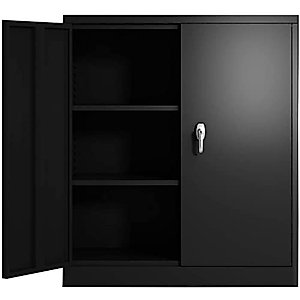 No Brands GangMei Storage Cabinet with 2 Adjustable Shelves and Lockable Doors,Industrial and Office Usage.Machine Cabinet. Metal Storage Cabinet,Assembly Required