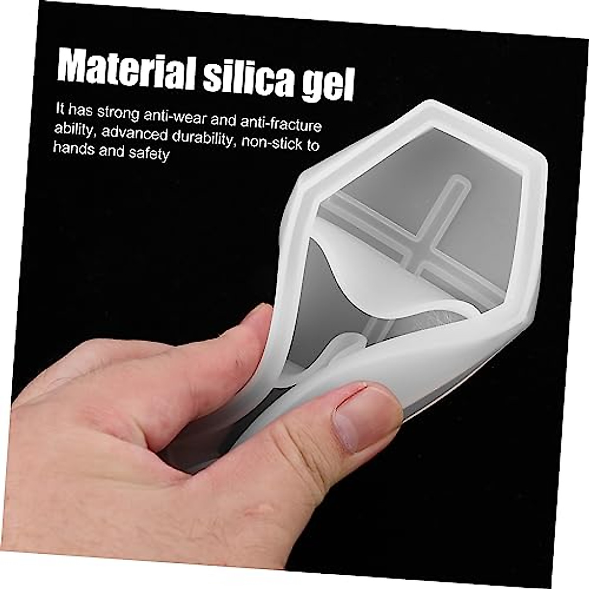 Amosfun 2 Sets Coffin Storage Mold Ornament Storage Box Makeup Storage Box Dice Resin Mold Resin Coffin Caskets Makeup Storage Tray Molds Handmade Craft Mold Handmade Mold for Home White