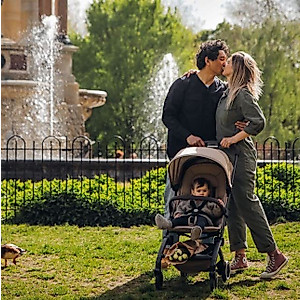 Joolz AER - Premium Baby Stroller - Comfortable & Compact - Foldable & Lightweight Travel Stroller - XXL Sun Hood - Raincover & Travelbag Included - Lovely Taupe