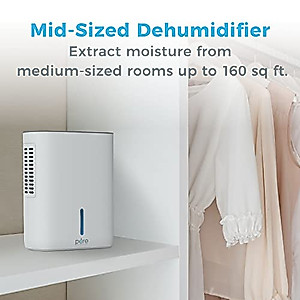 Pure Enrichment PureDry Deluxe Dehumidifier - Mid-Sized 1.5L Water Tank Eliminates 500ml/day in Excess Moisture from Closets, Bathrooms, Basements, Boats, Kitchens and Other Small to Mid-Sized Areas