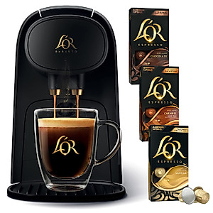 L'OR Barista System Coffee and Espresso Machine with 30ct Flavored Espresso Pod Variety Pack