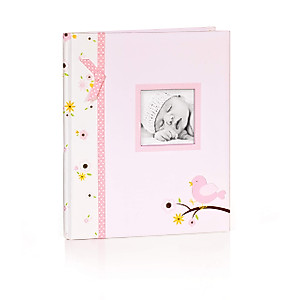 Lil Peach Birdie Baby Five Year Memory Book Photo Journal, Cherish Every Precious Moment of Your Babys First Years, Pink