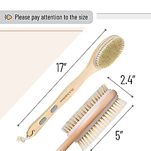 Slick- Shower Brush, Double Sided Shower Brush, Back Scrubber, Bath Brush, Back Brush, Back Brush Long Handle for Shower, Shower Brushes for Your Back, Bath Brush Long Handle for Shower