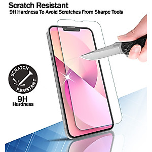 RKINC Screen Protector [4-Pack] for iPhone 13 Pro Max 6.7-Inch, Tempered Glass Film Screen Protector, 0.33mm [LifetimeWarranty][Anti-Scratch][Anti-Shatter][Bubble-Free]