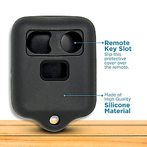 Keyless2Go Replacement for New Silicone Cover Protective Cases for Remote Key Fobs FCC CWTWB1U345 CWTWB1U331 GQ43VT11T - Black