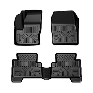 ISSYAUTO Floor Mats Liners, Compatible with 2013-2019 Escape 2013-2018 C-Max, All Weather Guard Floor Liners TPE Car Mats Waterproof 1st and 2nd Row, Black