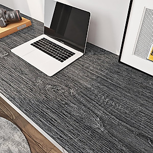FunStick Thick Grey Natural Wood Contact Paper for Cabinets Countertops Waterproof Wood Wallpaper Peel and Stick Countertops for Kitchen Wallpaper Removable Wood Grain Contact Paper for Desk 15.8"x80"