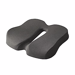 XARONF Seat Cushion Pillow for Office Chair - Memory Foam Tailbone, Sciatica, Lower Back Pain Relief - Contoured Posture Corrector for Car, Wheelchair, Computer and Desk Chair (Color : Dark Gray)