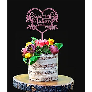 Rustic Cake topper, Personalized wedding cake topper, Custom Mr Mrs Anniversary Cake topper, Custom Calligraphy Cake topper