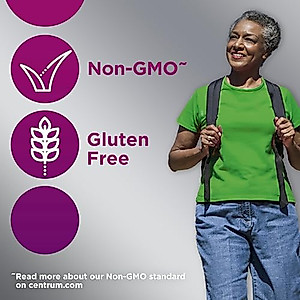 Centrum Silver Women's Multivitamin for Women 50 Plus, Multivitamin/Multimineral Supplement with Vitamin D3, B Vitamins, Non-GMO Ingredients, Supports memory and cognition in older adults - 65 Ct