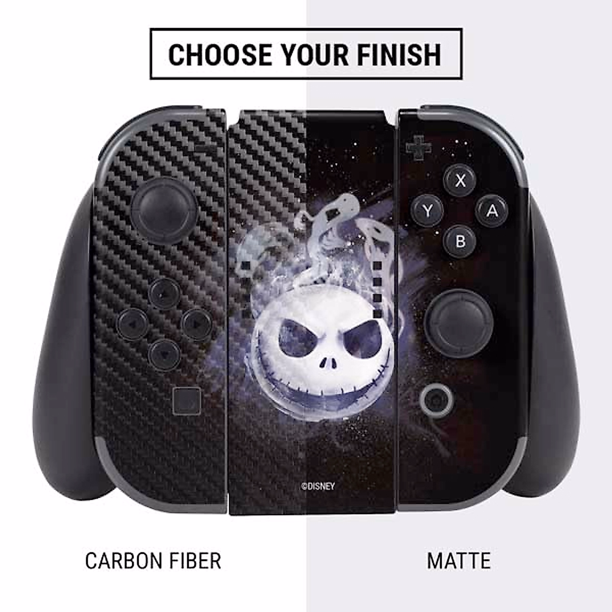 Skinit Decal Gaming Skin Compatible with Nintendo Switch Bundle - Officially Licensed Disney The Nightmare Before Christmas Jack Skellington Face Art Design