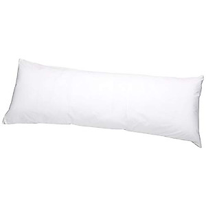 Amazon Basics 100% Cotton Hypoallergenic Pillow Protector Case Body, White, 55" L x 21" W