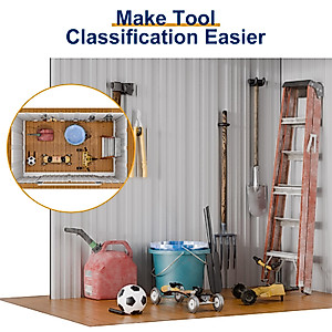 WELYAS Outdoor Storage Shed 5.3x3.2FT, Metal Outside Sheds Storage with Double Lockable Doors & Air Vent, Small Tool Sheds House for Patio Garden Lawn Backyard to Store Bikes,Lawnmower,Garage, Brown