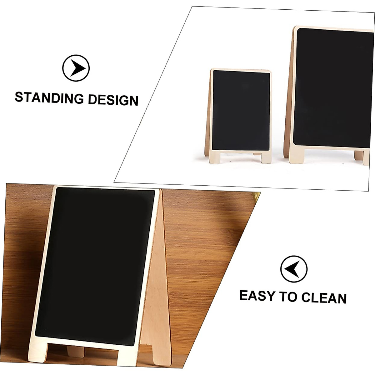 STOBOK 2pcs Painting Small Blackboard Mini Blackboard Signs Mini Chalkboard Signs for Food Small Chalkboard Labels Wedding Chalk Signs Wedding Sign Office Cypress Note Board Dual Purpose