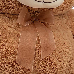 HollyHOME Teddy Bear Stuffed Animal Plush Giant Teddy Bears with Footprints Big Bear 36 inch Tan