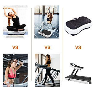 Leogreen Vibration Plate, Portable 3D Exercise Machine with 2 Resistance Bands, Whole Body Trainer for Home Fitness with 180 Levels Adjustable Speed and Time Settings, Maximum Weight 330lbs