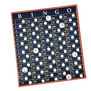 Deluxe Bingo Game Set with Metal Bingo Cage Spinner, 75 Numbered Balls, Master Bingo Board, 18 Bingo Cards and 150 Chips, for Adults, Seniors, Kids and Family