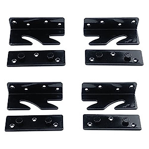 T Tulead Bed Rail Brackets Cold-Rolled Steel Bed Rail Fittings Bed Frame Connectors 3.3-Inch Bed Rail Hooks,with Screws