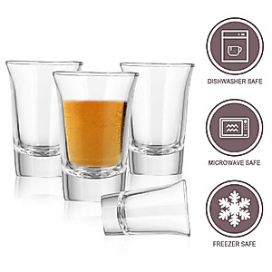 QAPPDA 1.2 Ounce Heavy Base Shot Glass Set, Whisky Shot Glasses 1.2 oz,Mini Glass Cups For liqueur,Double Side Cordial Glasses,Tequila Cups Small Glass Shot Cups Set Of 20 KTY1501……