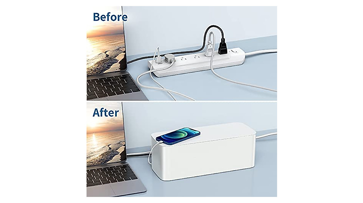 2 Pack Cable Management Box - Organize Your Cords Today