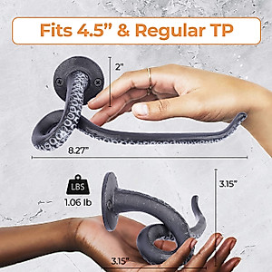 Octopus Toilet Paper & Mug Holder: Dive Into Nautical Elegance with Kraken Decor - Perfect Skull Toilet Upgrade & Dinosaur Taco Enthusiast Treat. Unique Octopus Tentacle Theme
