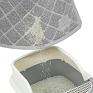 Niubya Premium Cat Litter Mat, Litter Box Mat with Non-slip and Waterproof Backing, Litter Trapping Mat Soft on Kitty Paws and Easy to Clean, Cat Mat Traps Litter from Box