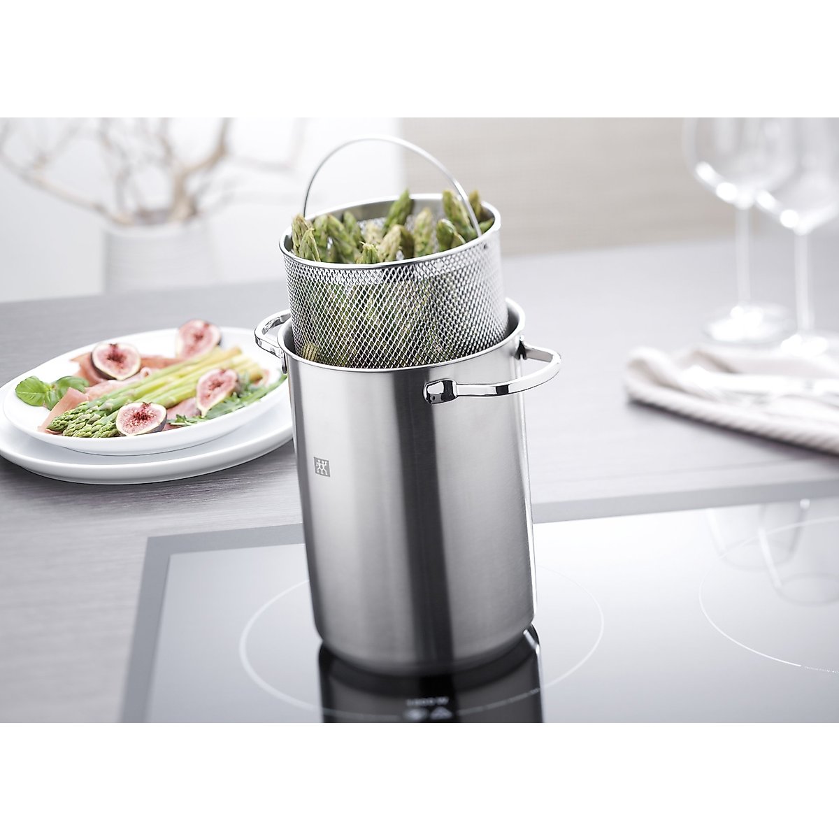 Zwilling ツヴィリングJ.A.ヘンケルス(J.A. Henckels) Twin Special Pasta Pot, (外寸) 幅171×奥行239×高さ233mm, Sliver