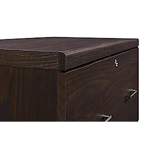 OSP Home Furnishings Alpine 2-Drawer File Cabinet with Locking Top Drawer and Lockdowel Fastening System, Lateral, Espresso