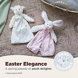 Bearington Baby Lil’ Hoots Snuggler, 15 Inch Pink Owl Plush Stuffed Animal Security Blanket Lovey for Babies