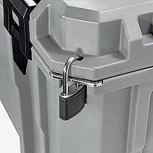 Eylar SR-90 Large Crossover Overland Cargo Case, Equipment Hard Case, Roto Molded, Stackable with Pad-Lock Hasp, Strap Mountable, TSA Standard, IPX4 Rated, 90 Liters (Gray)
