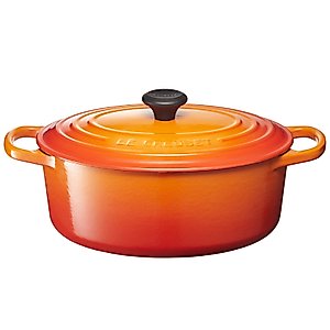 Le Creuset Enameled Cast Iron Signature Oval Dutch Oven, 3.5 qt., Flame