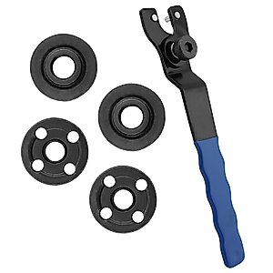 Angle Grinder Wrench, Universal Adjustable Grinder Spanner, with 4PCS 5/8-11 Angle Grinder Nut, Compatible with Grinder Parts