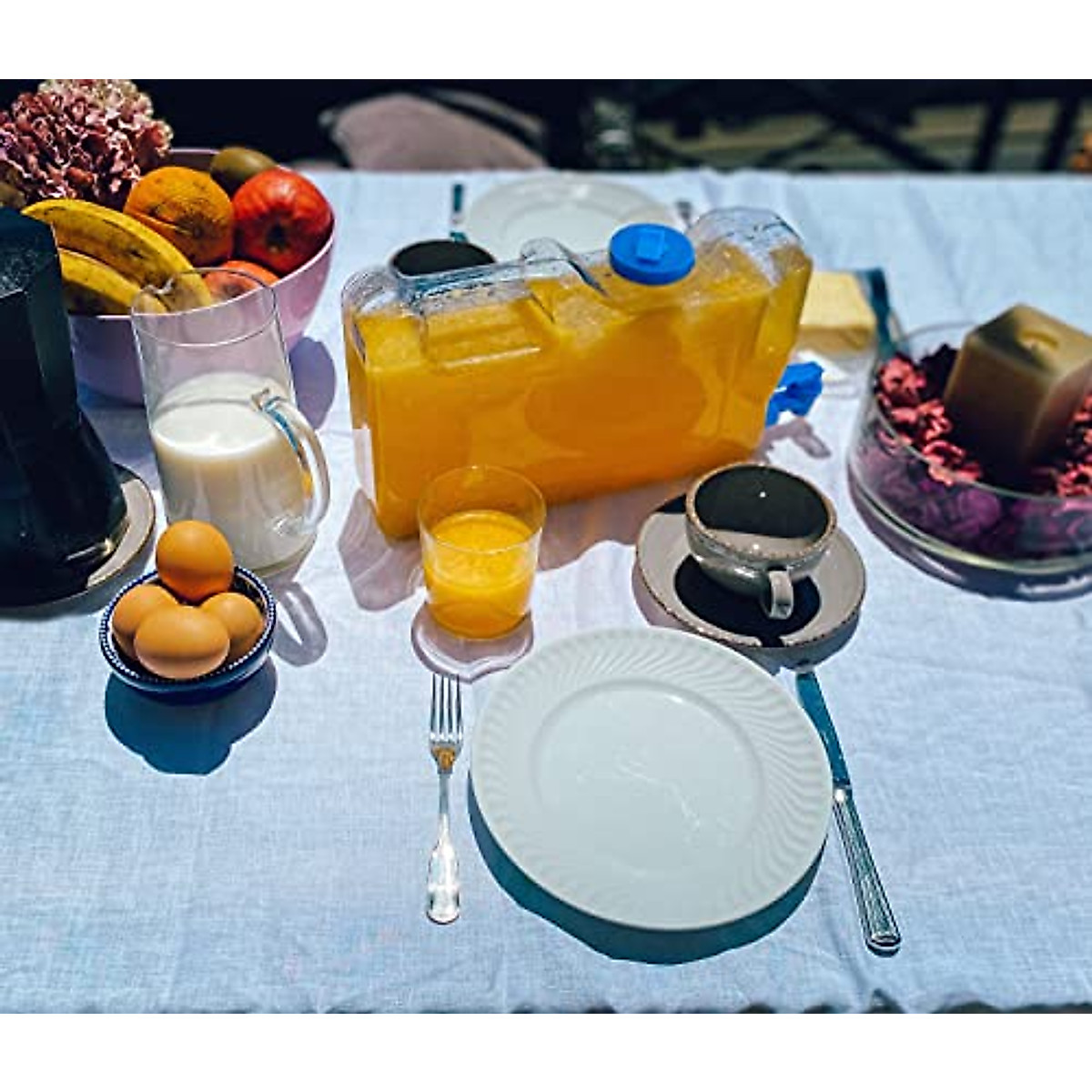 Water drink dispenser for fridge. 1.5 Gal. Pitcher Refrigerator. Reusable PETG plastic bottle with faucet, spigot. Pur water jug. Tank for drinks, cocktails, juice. Zero BPA.beach, camping. (1.5Gal)