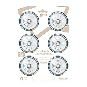 Tommee Tippee Natural Start Baby Bottle Nipples, Fast Flow, 6+ Months, Breast-Like for a Natural Latch, Anti-colic Valve, Soft Silicone, Pack of 6