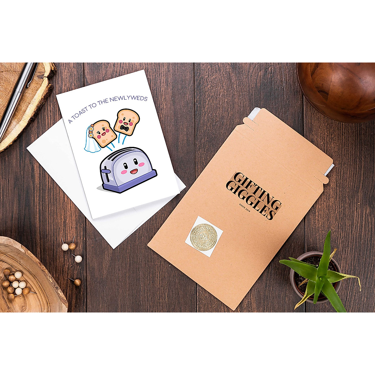 GIFTING GIGGLES Funny Wedding Card for couple | Newly Weds | Marriage Card for Couple | Wedding Day Congrats Gift | Congratulations Card | Premium Quality with Envelope and Seal