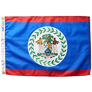 Annin Flagmakers Belize Flag USA-Made to Official United Nations Design Specifications, 2 x 3 Feet (Model 190582)
