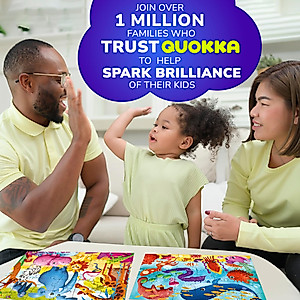 QUOKKA Puzzles for Toddlers 3-5 - 4 x 30 Pieces Puzzles for Kids Ages 2-4 - Animal Learning Jigsaw Puzzles for Kids 4-6 Years Old - Educational Toys for Boy and Girl