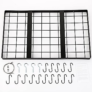 KES Ceiling Pot Rack 30 Inches, Hanging Pots and Pans Organizer Rack for Ceiling with 15 Hooks, Matt Black Kitchen Pot Hanger Rack, KUR219S75-BK