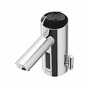 Sloan Optima EAF-250-ISM Sensor Activated Touch-Free Faucet, Commercial Grade with Mounting Hardware, Integrated Side Mixer - 0.5 GPM Battery-Powered Deck-Mounted Mid Body, Polished Chrome, 3335061