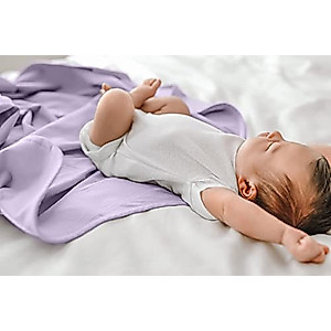 The Ollie Swaddle Bundle (Lavender & Meadow) - Helps to Reduce The Moro (Startle) Reflex -Made from a Custom Designed Moisture-Wicking Material-No overheating-Size Adjustable for All Months of Babies