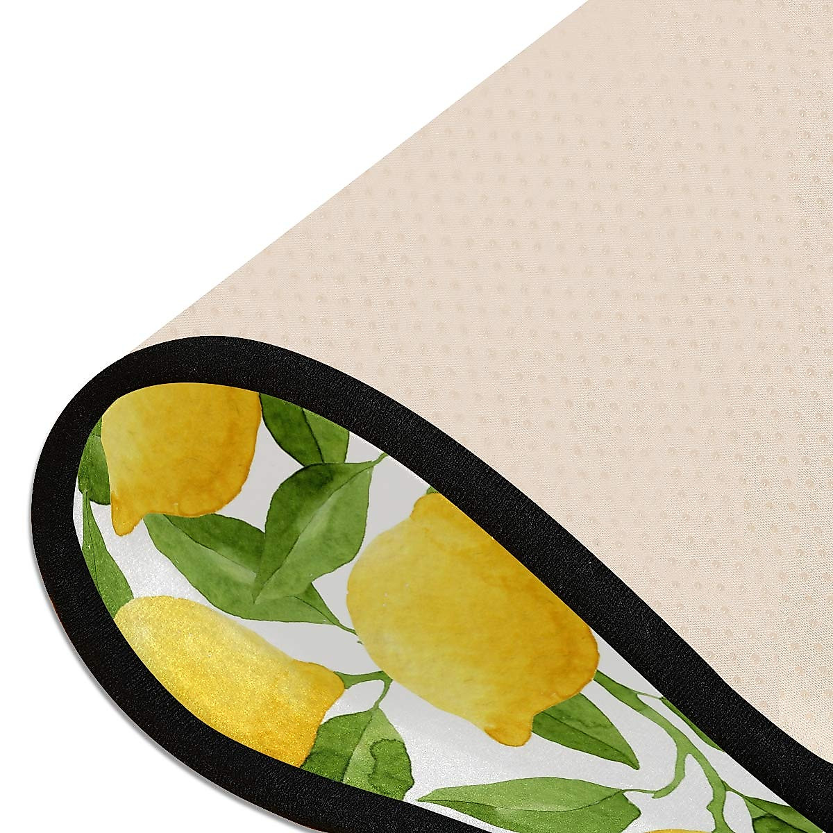 Lemon Bath Rug Runner Yellow Lime Tree Non Slip Area Mat Rugs for Bathroom Kitchen Entryway Shaggy Rug Soft Bedroom Carpet 72"x 24"