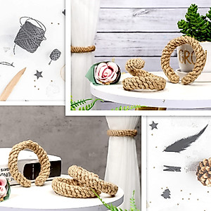 Curtain Tiebacks Rustic Curtain Holdbacks Braided Drapes Ties Handmade Tiebacks for Home Office Light Weight Drapes Decoration Supplies(6 Pieces)