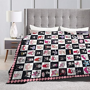 Kawaii Super Soft Blanket Cute Cartoon Blanket Plush Blanket All Season Flannel Fleece Blanket for Kids Adult Style 1-50“*40”