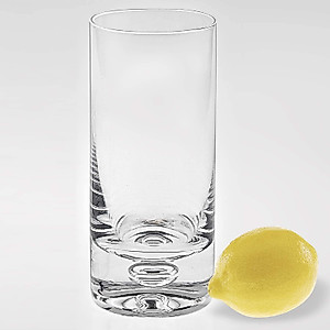 Badash Galaxy Crystal Highball Glasses - 4-Piece Set 13-Ounce Mouth-Blown Tall Cocktail Glasses & Mixed Drinks Glass Tumbler - Fine Lead-Free Crystal Glassware