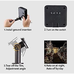 Upgraded Solar String Lights Outdoor Waterproof 300LED 75.5ft Solar Christmas Lights 8 Modes Warm White Solar Lights Outdoor for Gardens, Wedding, Party, Christmas, Outdoor Decorations