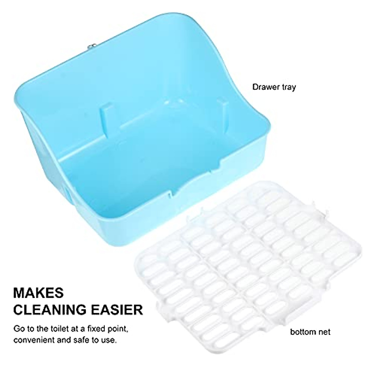 Ipetboom Box Animals Guinea Ferret/Silk Ferret Pig Pigs Corner Poop Pig/Hamster Bunny Tray Litter Cage Rabbit Pad for Animal Training Pet with Toilet Bedding Blue Golden Small Urinal