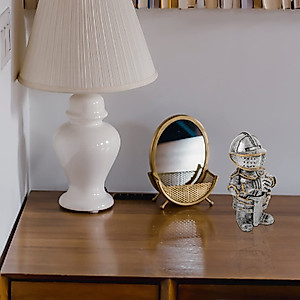 FOMIYES Knight Statue Medieval War Resin Crafts Axe Guard Dwarf Knight Desktop Mini Sculpture Decoration Mini Knight Sculpture Ornament for Home Office Bookshelf