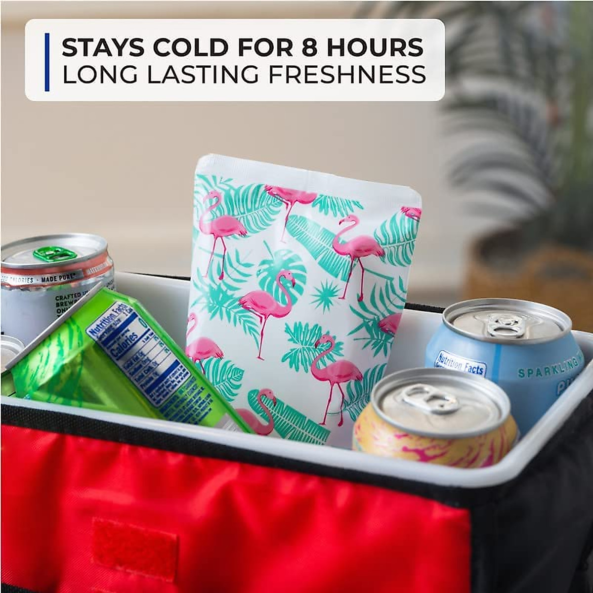 Thrive Ice Packs for Lunch Bags (4-Pack) - Reusable Soft Gel for Camping, Beach, Picnics, Injuries, and Cooler