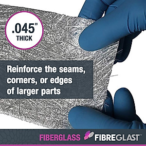 Fibre Glast Fiberglass Chopped Strand Mat – Strong, Easy to Use & Lightweight Glass Fiber for Structural Reinforcement & Repair Kits — 1.5 Ounces, 4 Inches Wide, 10 Yard Long Roll, Made in USA