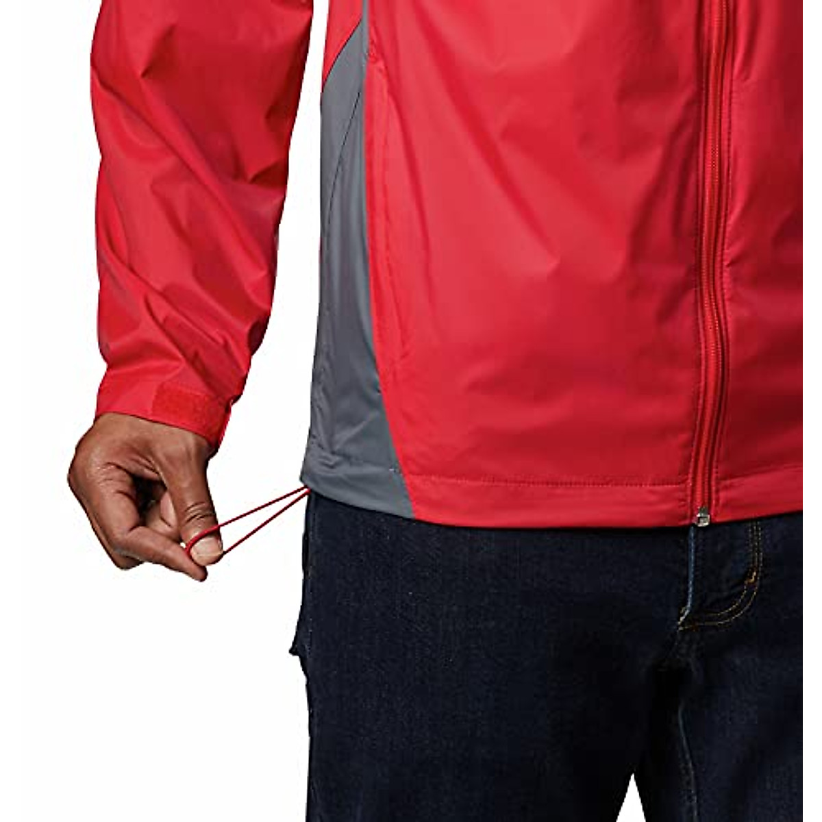 Columbia Men's Glennaker Lake Rain Jacket, Mountain Red/Graphite, Large